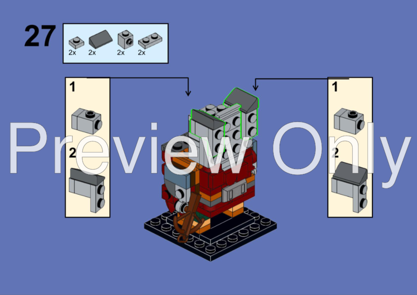 LEGO MOC Pillager Brickheadz by Penguins and plastic | Rebrickable ...
