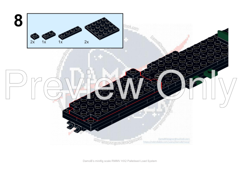 LEGO MOC Minifig scale RMMV HX2 8x8 15-tonne Palletised Load System ...