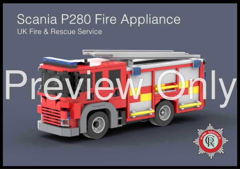LEGO MOC Scania P280 - UK Fire Engine by Lazy_Bricks33 | Rebrickable ...