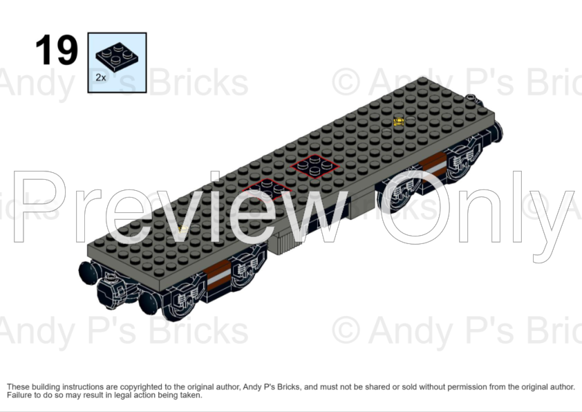 LEGO MOC CTA 5000 Series 2-Carriage Chicago L Train - Motorised Version ...