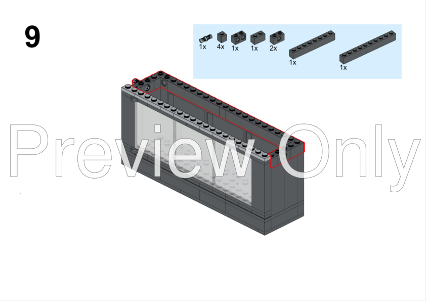 LEGO MOC Lego Minifigure Display Frame / Showcase with optional LED ...