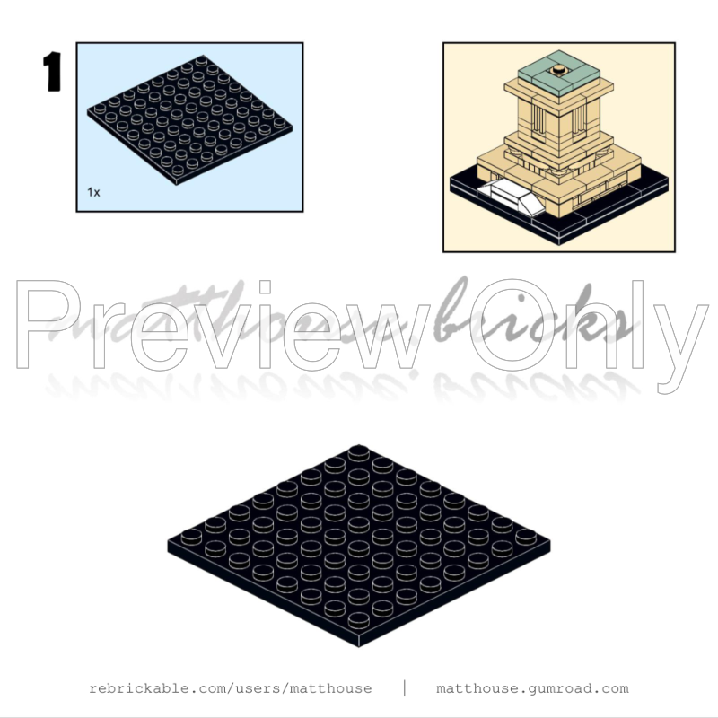 LEGO MOC The Statue of Liberty Pedestal by matthouse | Rebrickable ...