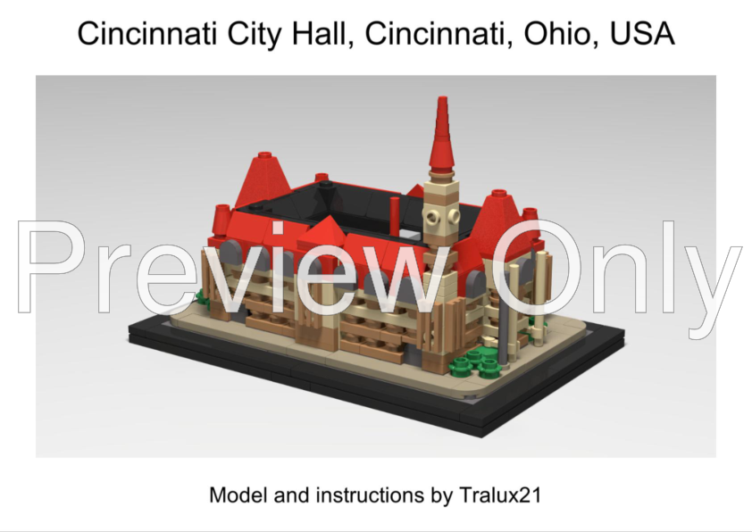 LEGO MOC Cincinnati City Hall by tralux21 | Rebrickable - Build with LEGO