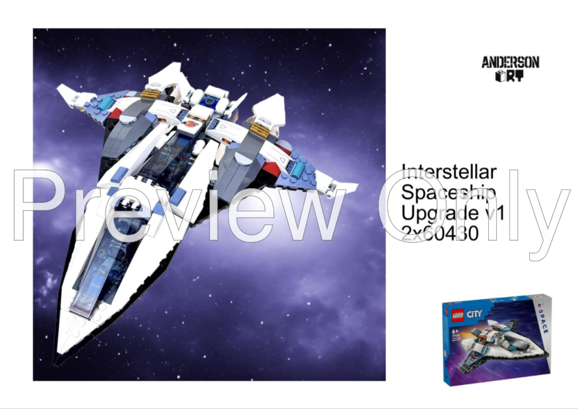 LEGO MOC Interstellar Spaceship Upgrade version 1 (2x60430) by anderson_brick_art | Rebrickable ...