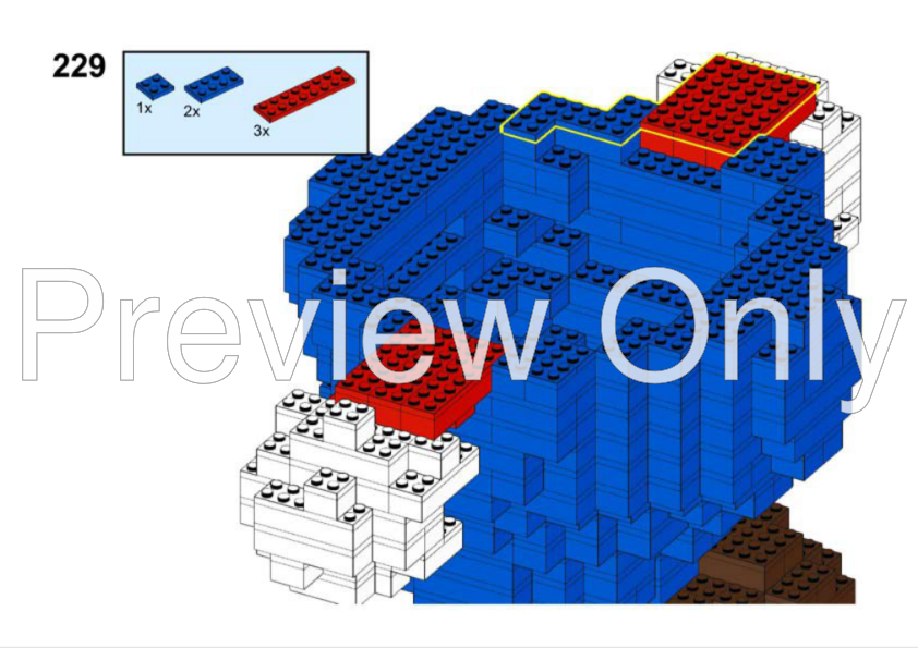 LEGO MOC Super Mario Large minifigure 75cm high (Mega Mario) by water ...