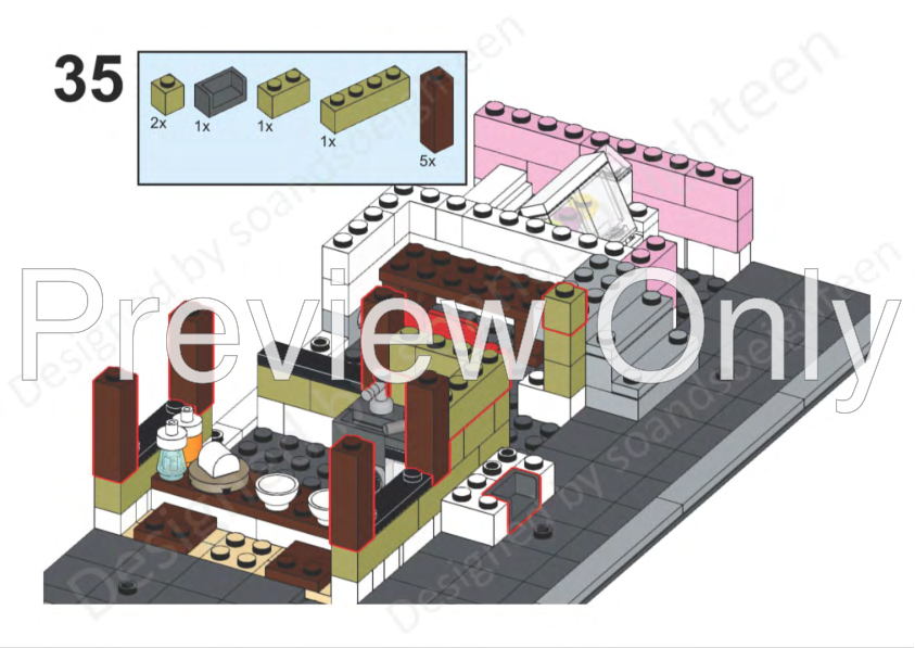 LEGO MOC Downtown Noodle Shop Modular Modification (31131) by Soandso ...