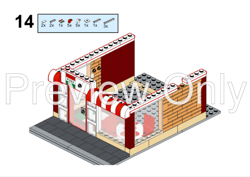 LEGO MOC Smal Pizza Restaurant by BigBadWolf | Rebrickable - Build with ...