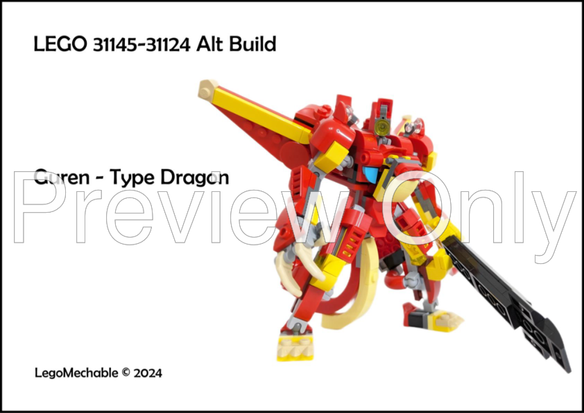 LEGO MOC Guren Type Dragon by LegoMechable | Rebrickable - Build with LEGO