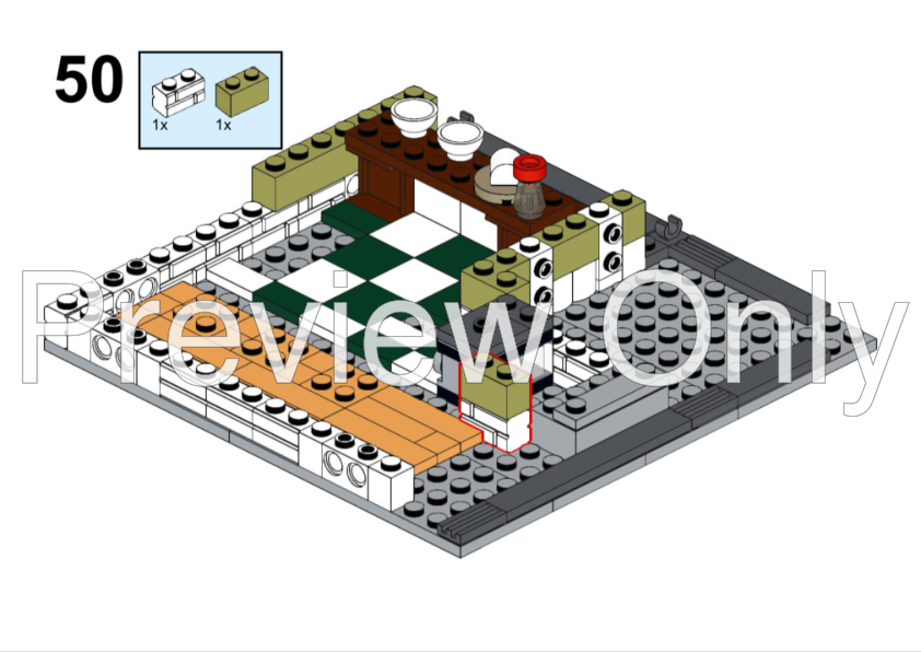 LEGO MOC Lego 31131-1 Downtown Noodle Shop Mini Modular modification by ...