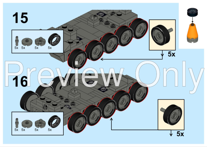 LEGO MOC-176151 T-55A (1/45) by eattoaster | Rebrickable - Build with LEGO