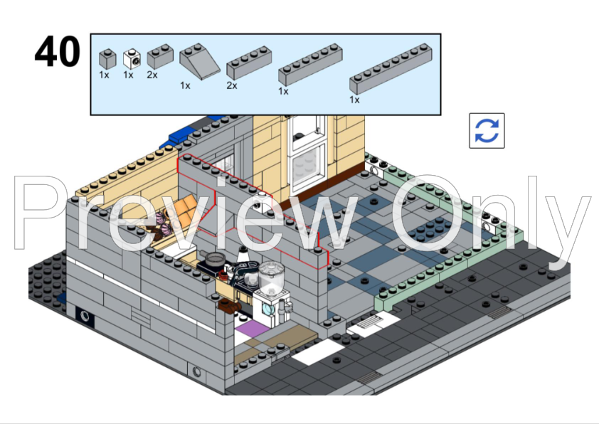 LEGO MOC LP shop & Live streaming studio, Lego 10278 Alternate build by ...