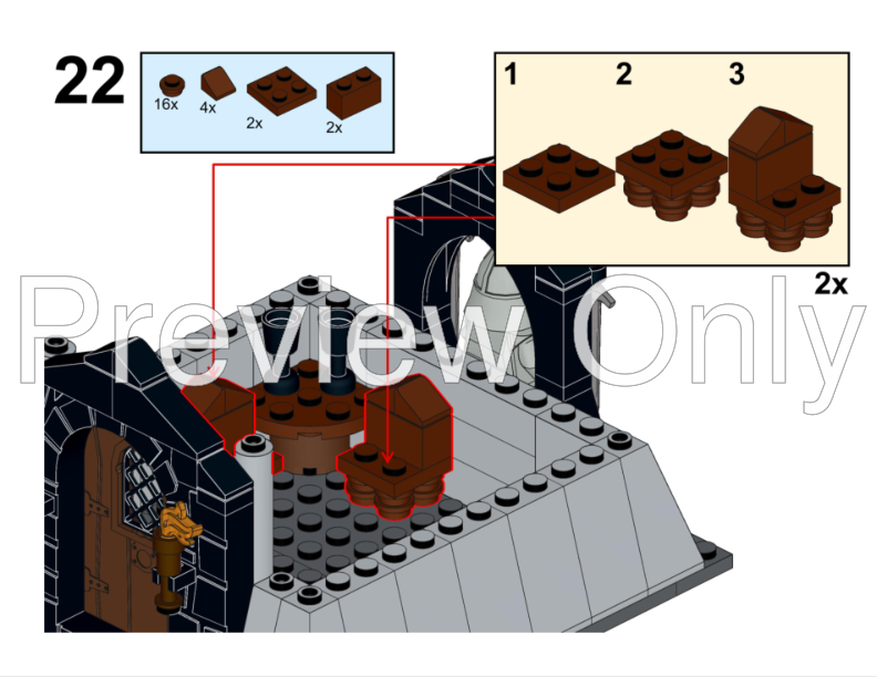 LEGO MOC Falcon Knights Watchtower by Raveyaner | Rebrickable - Build ...