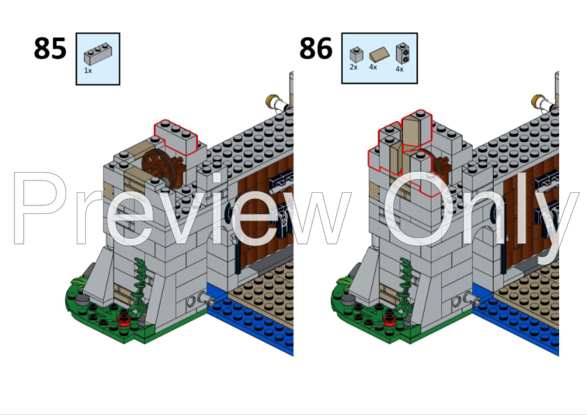 LEGO MOC River Castle, Royal Knights by MidiBricks | Rebrickable ...