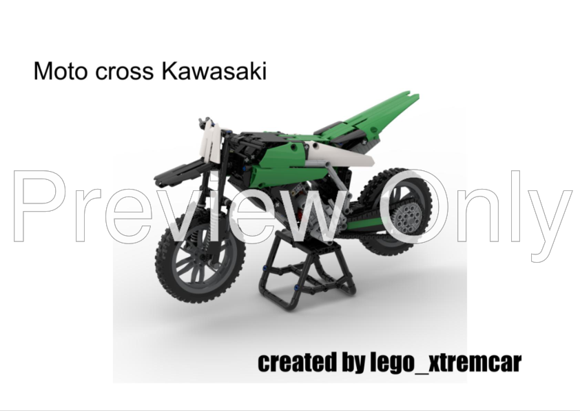 LEGO MOC motocross kawasaki by lego_xtremcar | Rebrickable - Build with ...