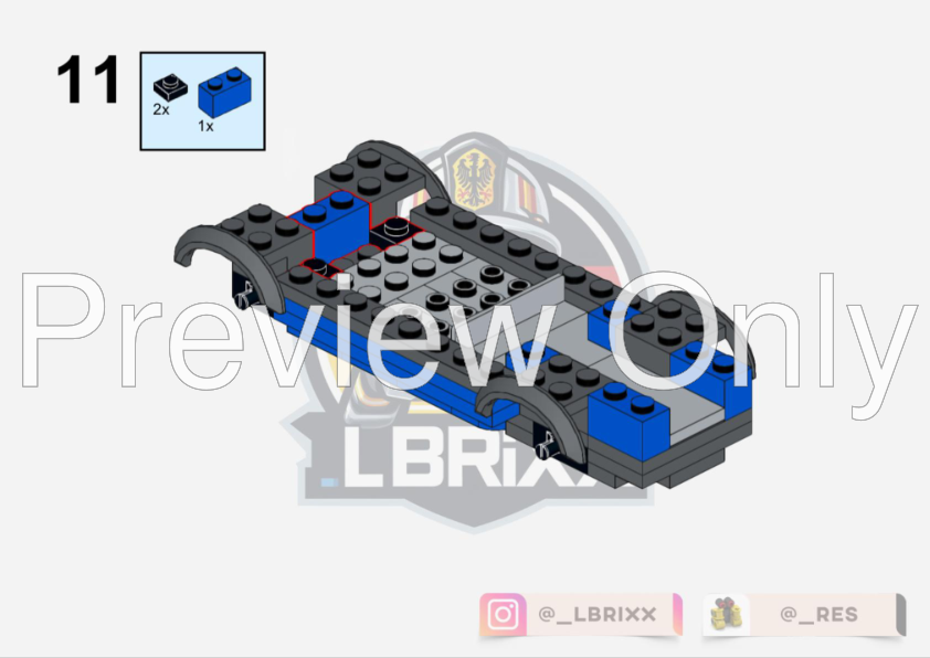 LEGO MOC Mercedes Sprinter THW MTW by _res | Rebrickable - Build with LEGO