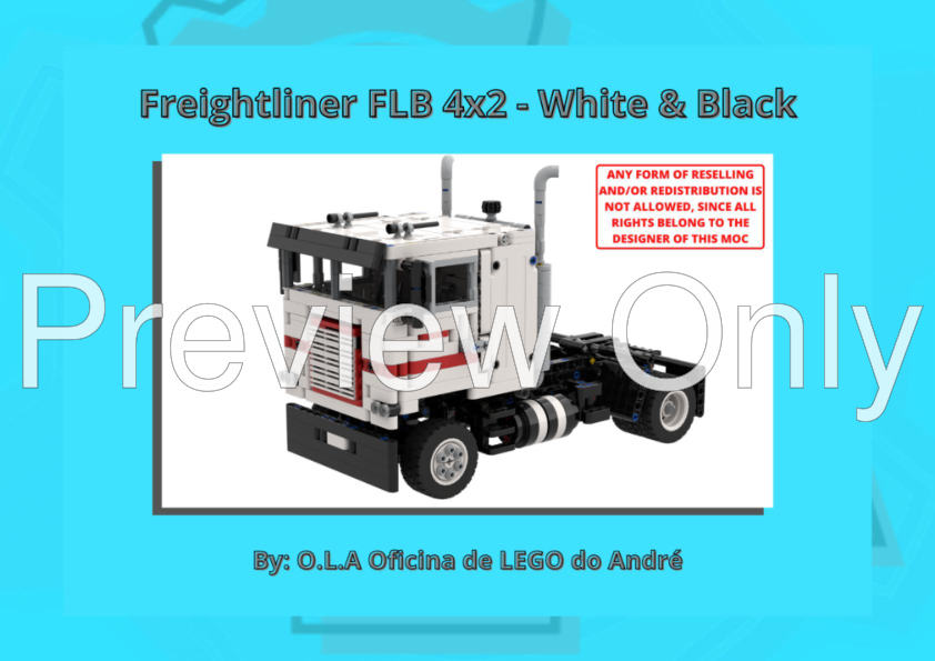 LEGO MOC Freightliner FLB - 4x2 - White & Black by O.L.A_Tech ...