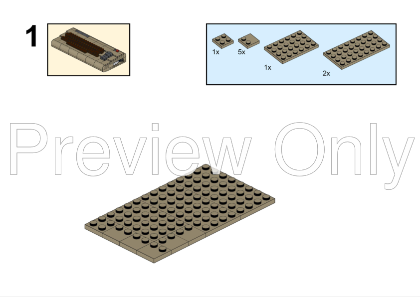 LEGO MOC Commodore C64 Mid-Size by jimgulz | Rebrickable - Build with LEGO