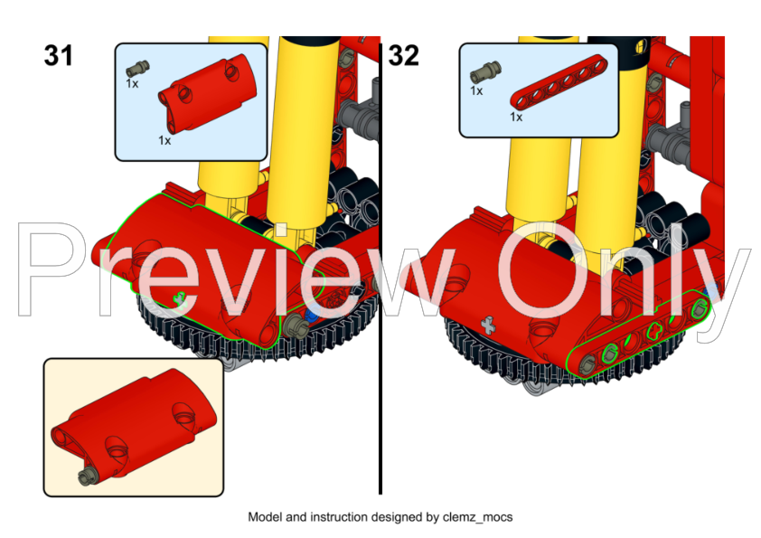 Lego Moc Pneumatic Foldable Crane By Clemzmocs Rebrickable Build