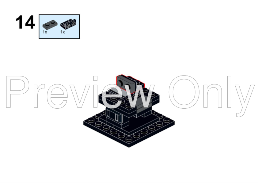 LEGO MOC Agent Kallus Brickheadz by Ant0noo | Rebrickable - Build with LEGO