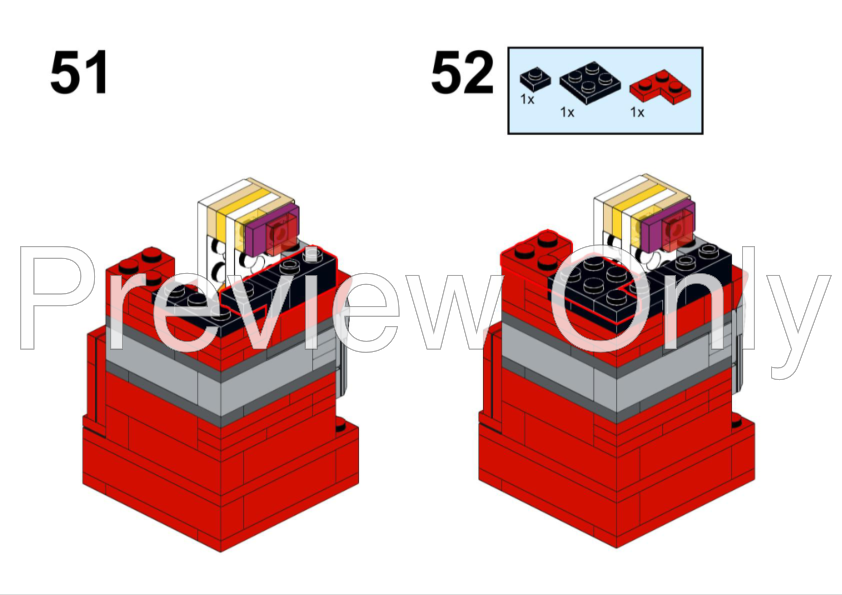 Lego Moc Up Scaled Lego Minifigure Deadpool By Ztbricks Rebrickable
