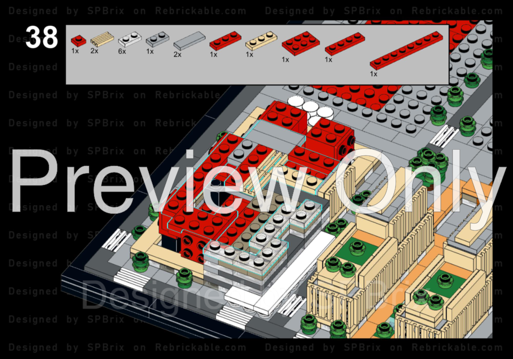Lego Moc Rockefeller Center 1800 Scale By Spbrix Rebrickable Build