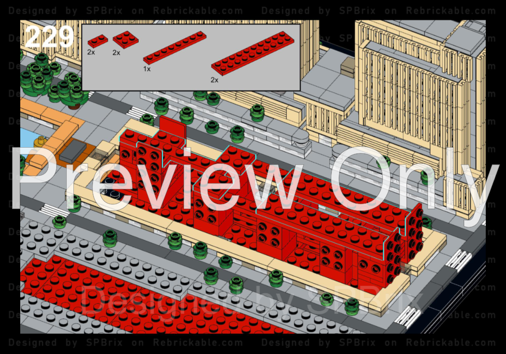 LEGO MOC Rockefeller Center 1:800 Scale by SPBrix | Rebrickable - Build ...