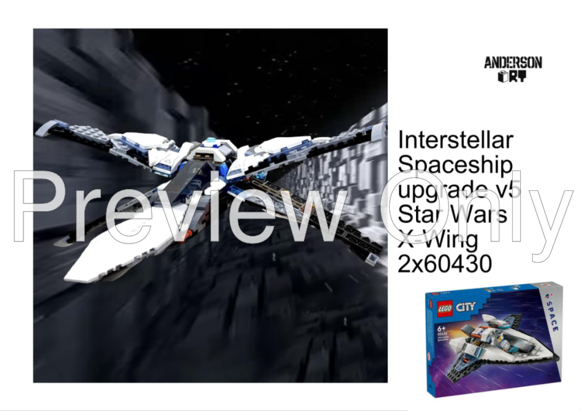 LEGO MOC Interstellar Spaceship Upgrade version 5 (2x60430) XWing by anderson_brick_art ...