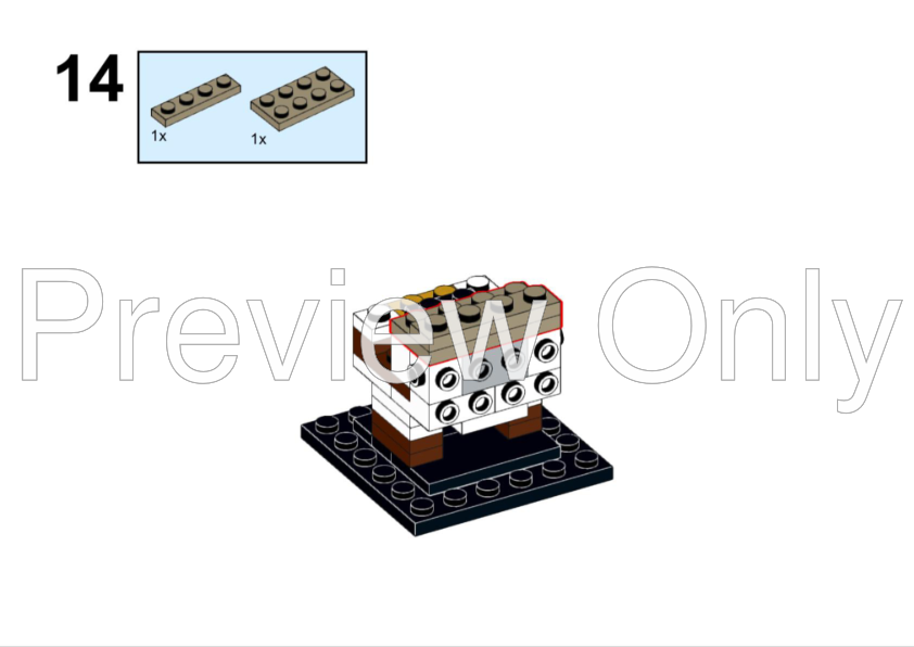 LEGO MOC Dagan Gera Brickheadz by Ant0noo | Rebrickable - Build with LEGO