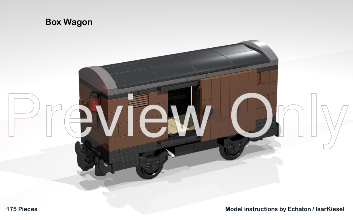 LEGO MOC 4-Wheel Box Wagon with Sliding Doors by Echaton | Rebrickable ...