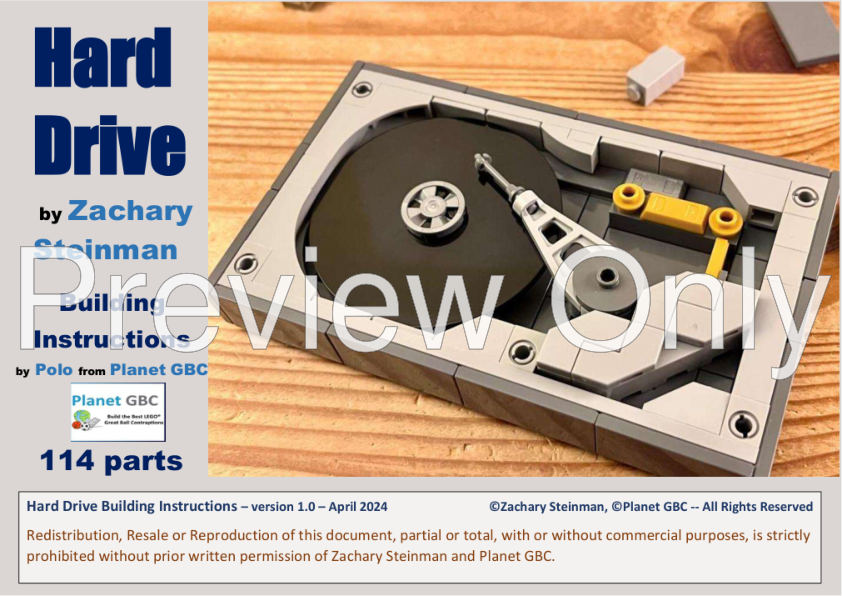 LEGO MOC Hard Drive, by Zachary Steinman by Planet GBC | Rebrickable ...