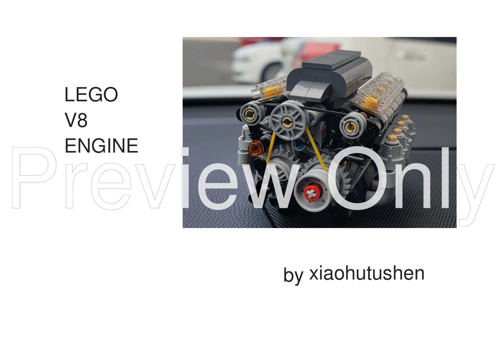 LEGO MOC V8 engine by xiaohutushen | Rebrickable - Build with LEGO