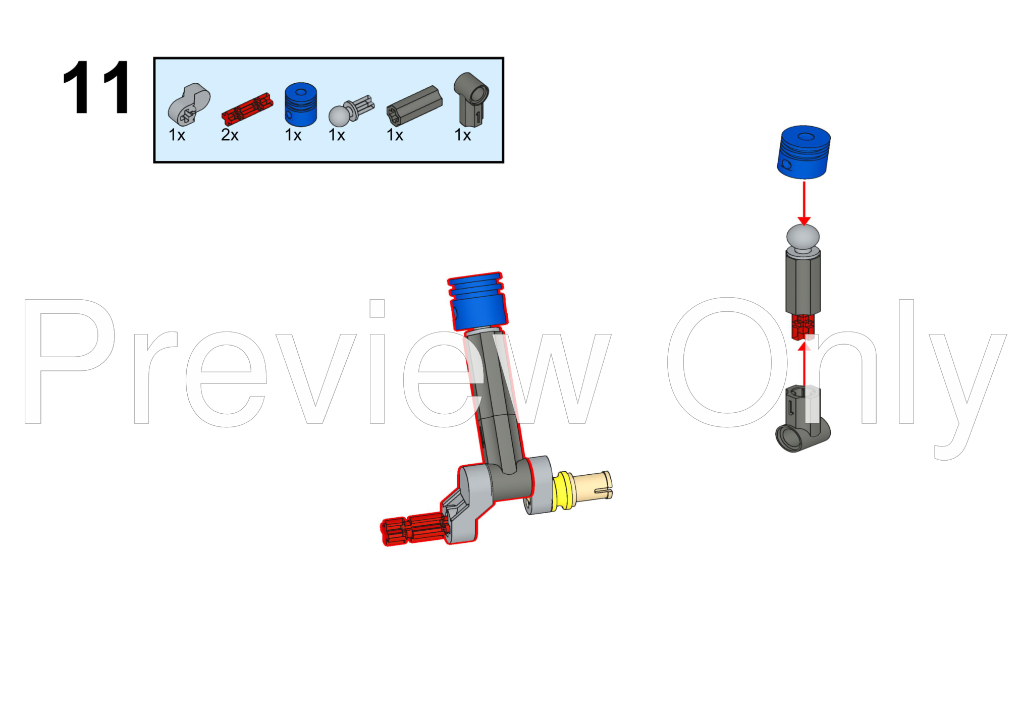 LEGO MOC V8 engine by xiaohutushen | Rebrickable - Build with LEGO