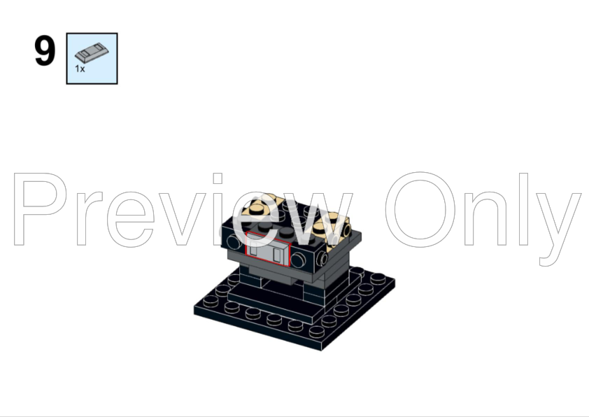 LEGO MOC Admiral Rampart Brickheadz by Ant0noo | Rebrickable - Build ...