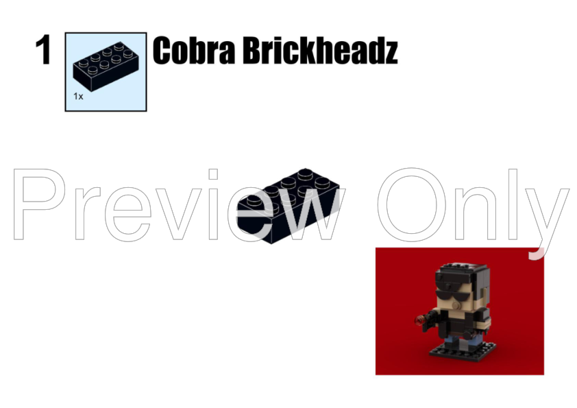 LEGO MOC Marion "Cobra" Cobretti Brickheadz - Sylvester Stallone by ...