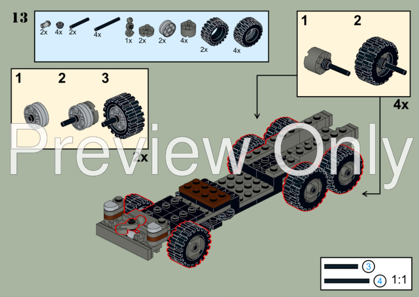 LEGO MOC GMC - CCKW 353 / WW2 by Lepetitlegoneuf | Rebrickable - Build ...