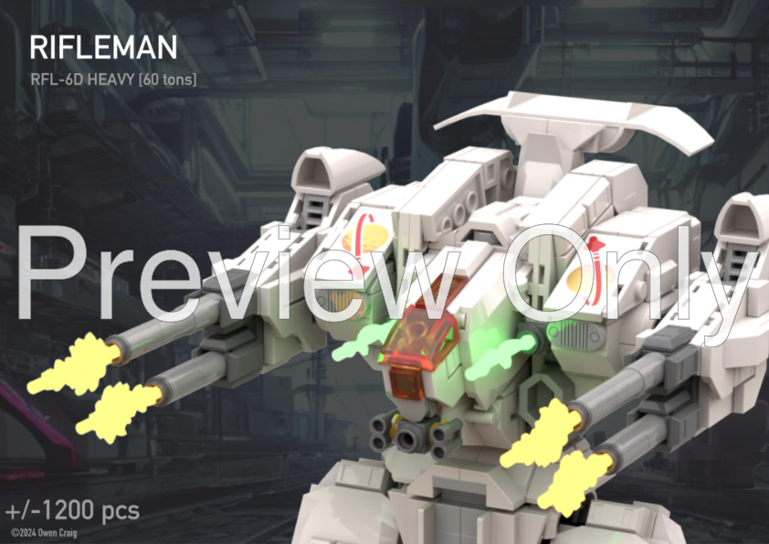 LEGO MOC Rifleman RFL-6D Battlemech by canuck33 | Rebrickable - Build ...