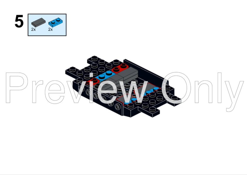 LEGO MOC-181333 76920 Ford Police Car Mustang Dark Horse Black and Dark ...