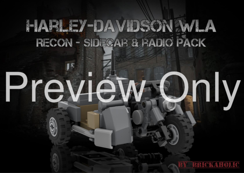LEGO MOC Harley-Davidson WLA Liberator Motorcycle & Sidecar - WW2 North ...