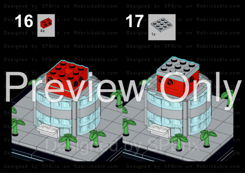 Lego Moc Citic Plaza 1800 Scale By Spbrix Rebrickable Build With Lego
