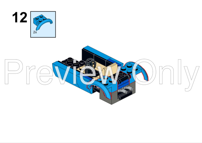 LEGO MOC Bowtie Corvette C2 by IBrickedItUp | Rebrickable - Build with LEGO