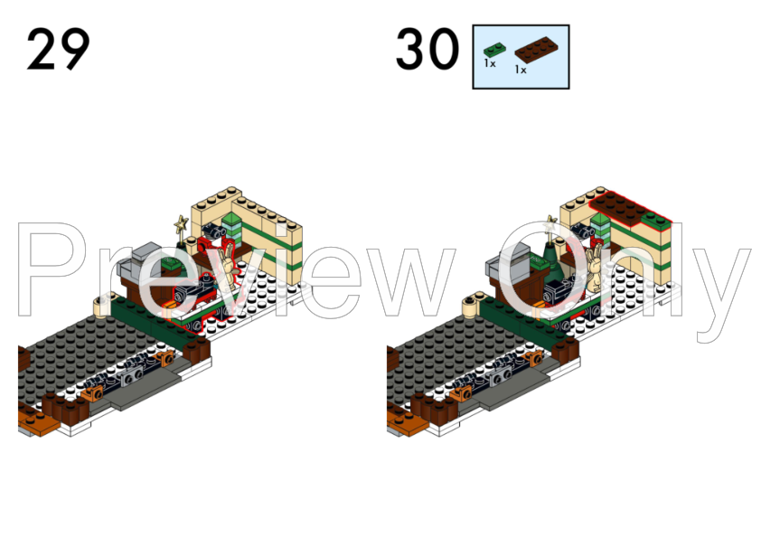 Lego Moc Holiday Street Corner By Brinx Rebrickable Build With Lego