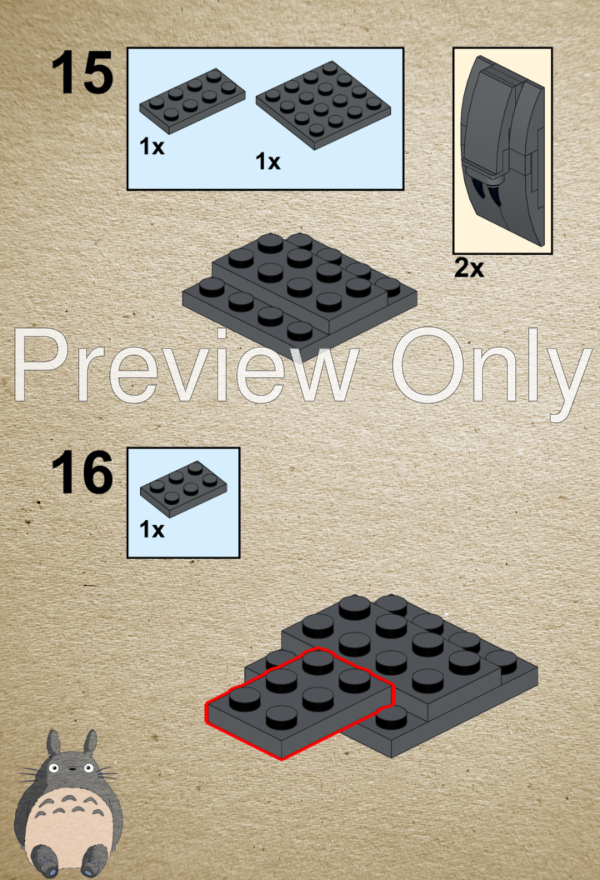 LEGO MOC My Neighbor Totoro by Brick.Ninja | Rebrickable - Build with LEGO