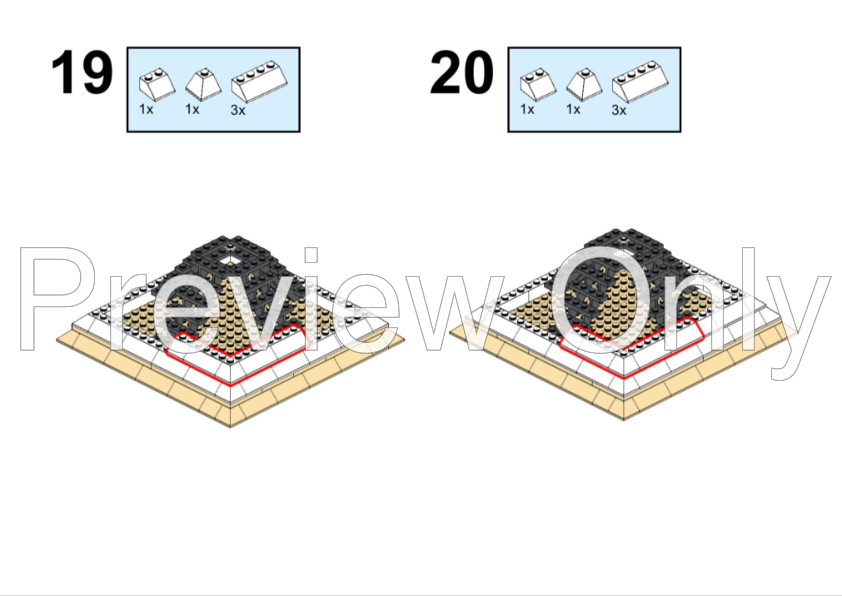 LEGO MOC Pyramids of Giza by ModulAREbricks | Rebrickable - Build with LEGO