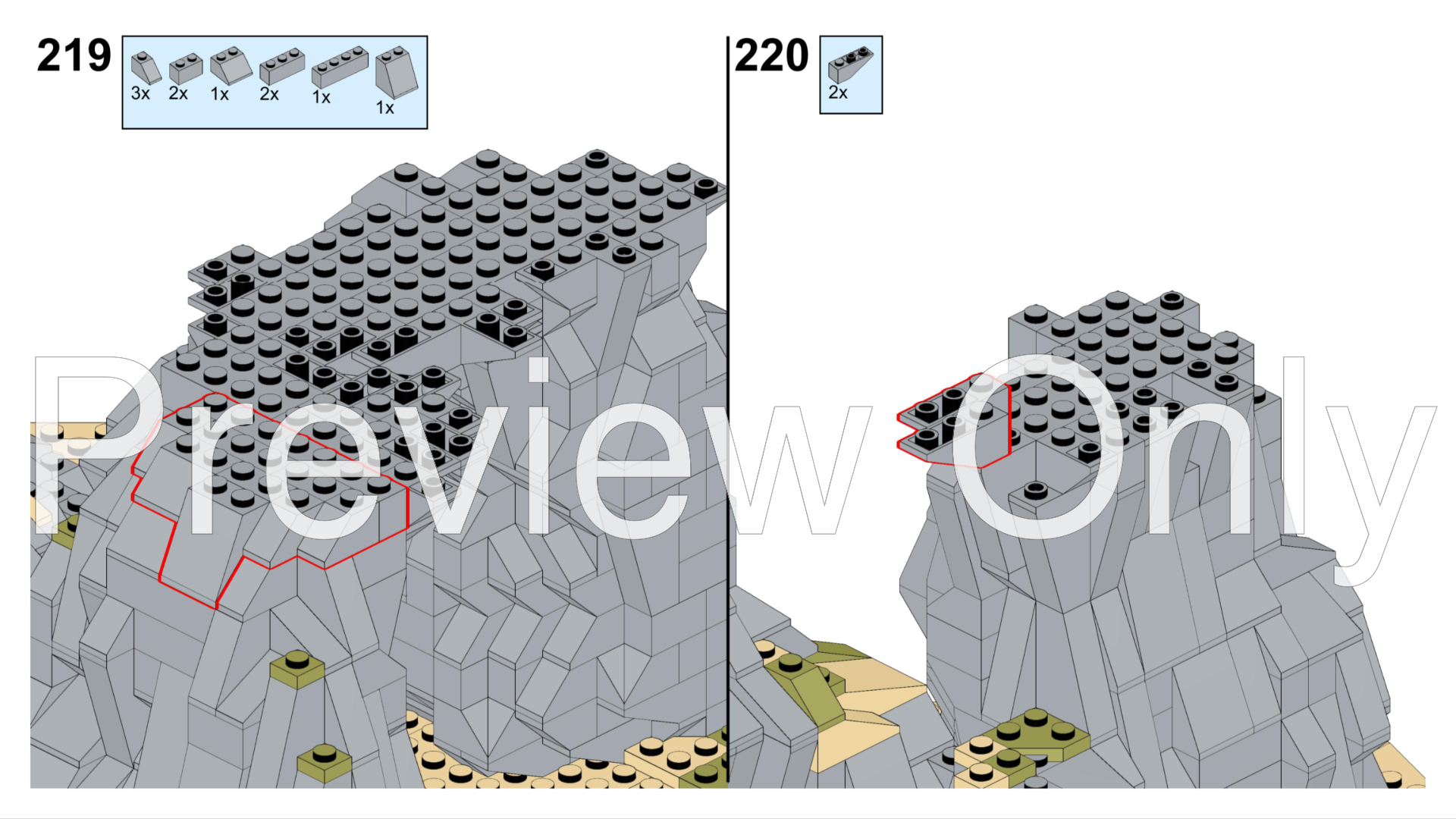 LEGO MOC rock by xiaowang | Rebrickable - Build with LEGO