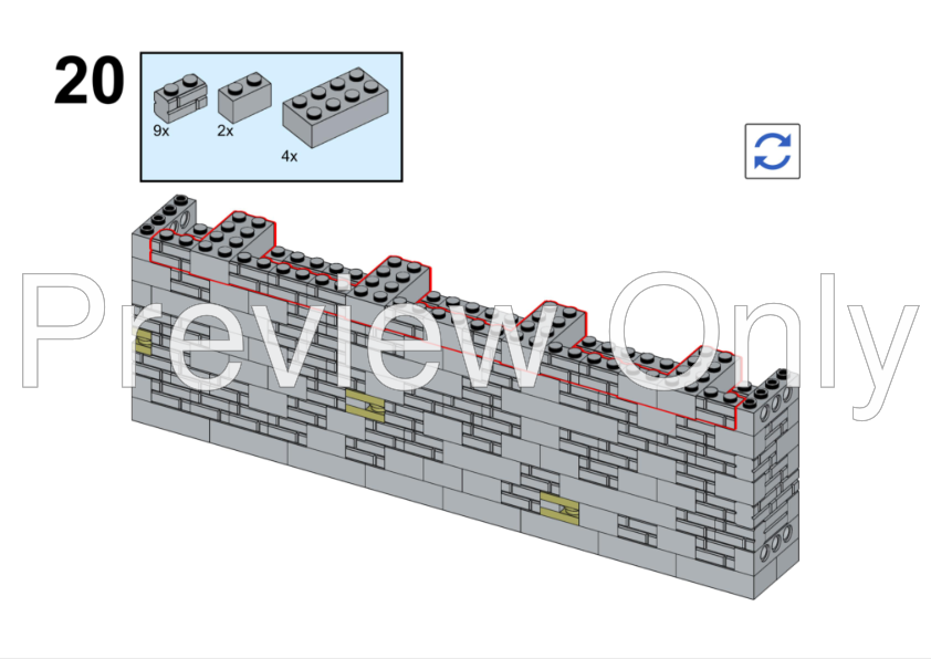LEGO MOC Medieval Castle Wall by Gus Brick Universe | Rebrickable ...