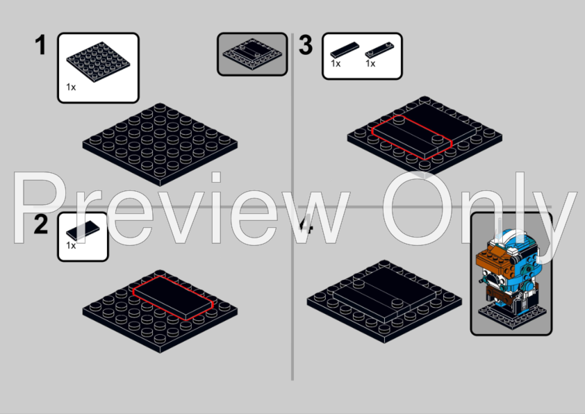 LEGO MOC Captain Tukk Brickheadz by MrStrafeMan | Rebrickable - Build ...