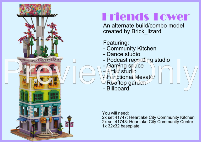 LEGO MOC Friends Tower by Brick_Lizard | Rebrickable - Build with LEGO