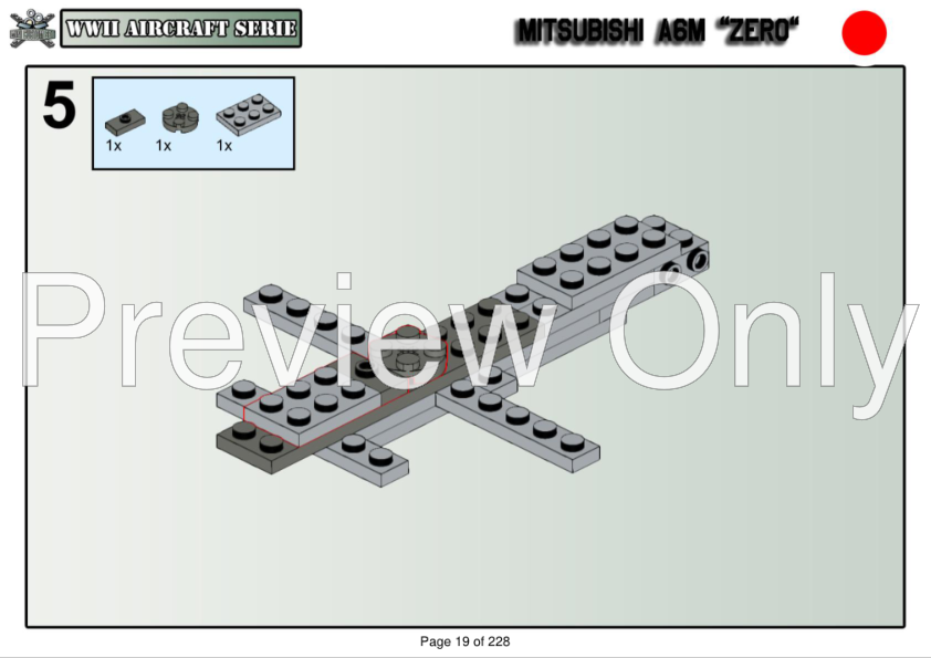 LEGO MOC A6M Zero by AlessandroMaffioli | Rebrickable - Build with LEGO