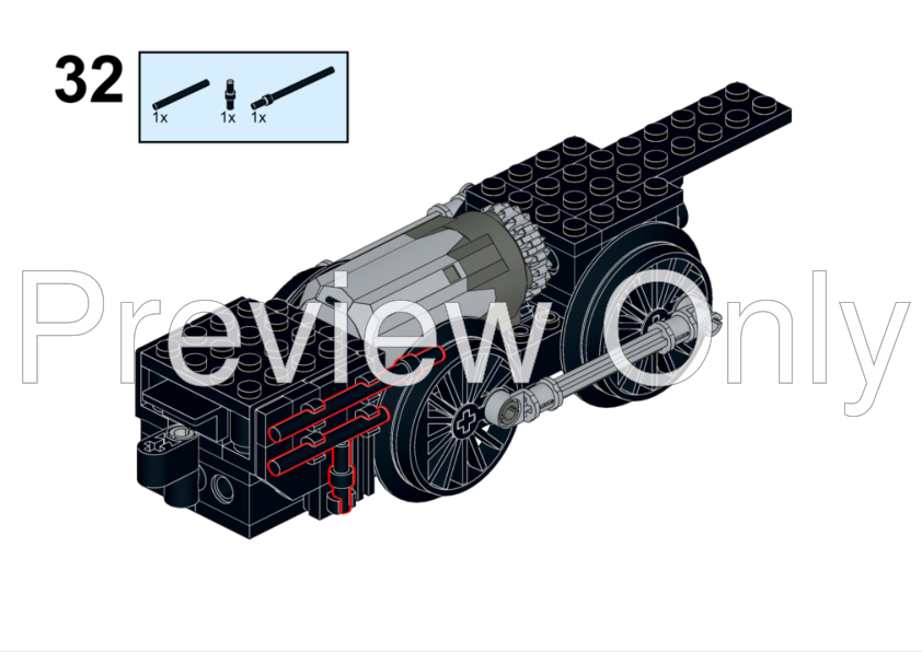 LEGO MOC American 4-4-0 Steam Engine (8wide / motorized) by C0NN3RY ...