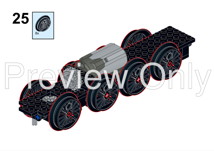 LEGO MOC American 2-8-0 Steam Locomotive by C0NN3RY | Rebrickable - Build with LEGO